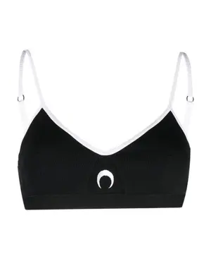 MARINE SERRE Logo Bra - Black
