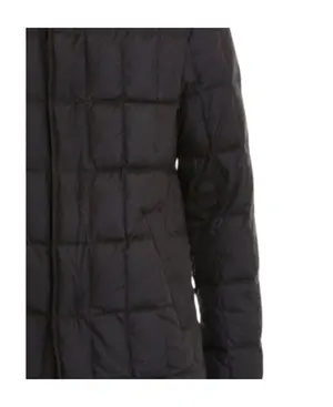 Emporio Armani Quilted Down Jacket With Stand Collar - Black