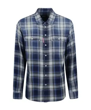 Dsquared2 Checked Dropped Shoulder Shirt