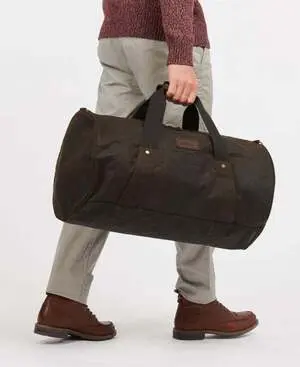 Barbour Waxed Travel Duffle Bag - Olive