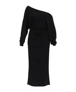 Khaite Junet Off-the-shoulder Dress - Black