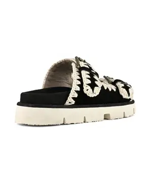 Mou Logo Slippers With Double Straps