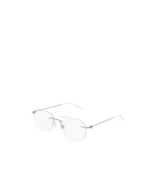 Montblanc Rimless Rectangular Eyeglasses - White