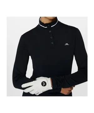 J. Lindeberg Hertta Long Sleeve Polo With Printed Logo