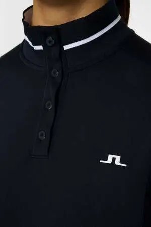 J. Lindeberg Hertta Long Sleeve Polo With Printed Logo