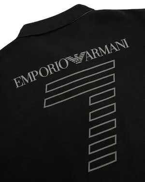EA7 Logo Long-sleeved Polo Shirt