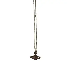 VIVIENNE WESTWOOD Logo Carving Pendant Necklace