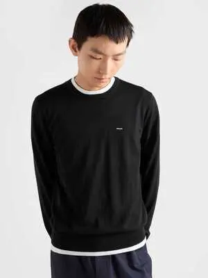 Prada Long Sleeved Crewneck Jumper - Black