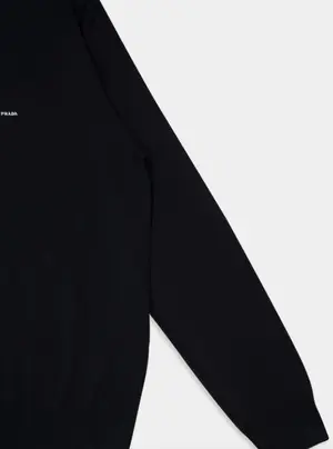 Prada Long Sleeved Crewneck Jumper - Black
