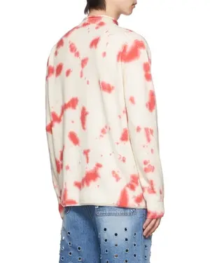 We11Done Tie-dye Ribbed High Collar Sweater