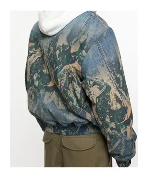 Acne Studios Printed Denim Bomber Jacket