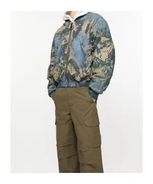 Acne Studios Printed Denim Bomber Jacket