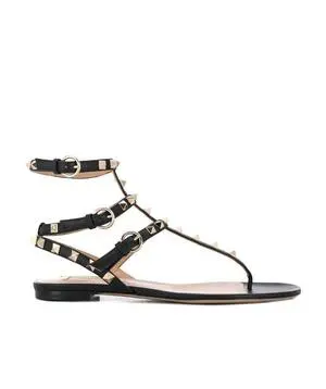 Valentino Garavani Rockstud Open Toe Flat Sandals