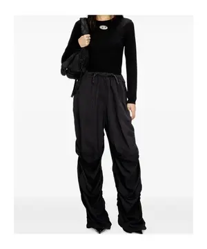 DIESEL® Long Sleeve Oval D Cut Out Top - Black