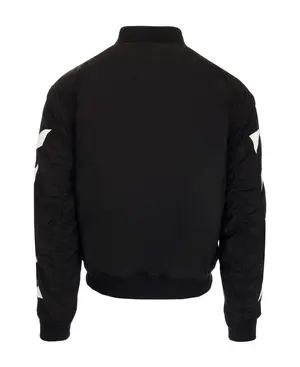 Off-White Diagonal-stripe Bomber Jacket