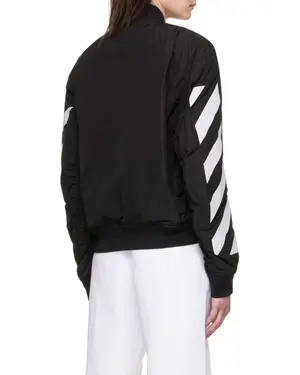 Off-White Diagonal-stripe Bomber Jacket