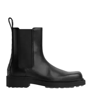 Bottega Veneta Chelsea Boots With Intrecciato Heel - Black