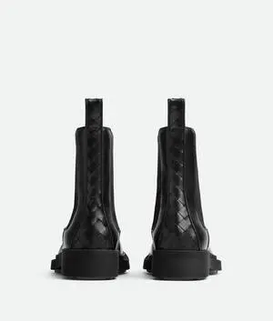 Bottega Veneta Chelsea Boots With Intrecciato Heel - Black