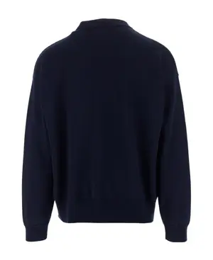 Palm Angels Logo Intarsia Knit Crewneck Jumper