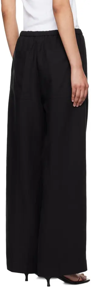TOTEME Fluid Drawstring Trousers - Black
