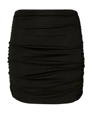 Tory Burch Ruched Mini Skirt - Black