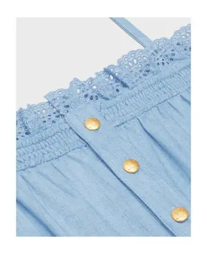Celine Smocked Chambray Playsuit