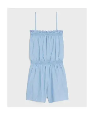Celine Smocked Chambray Playsuit
