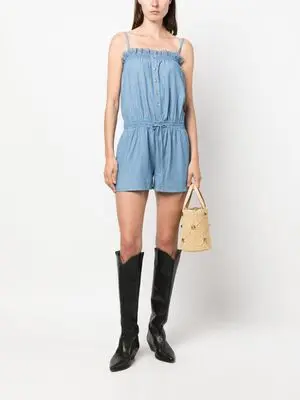 Celine Smocked Chambray Playsuit