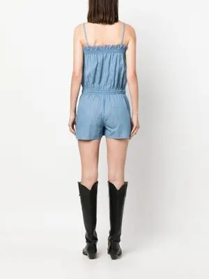 Celine Smocked Chambray Playsuit