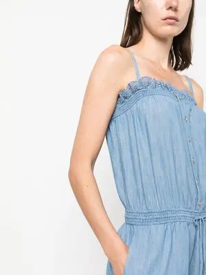 Celine Smocked Chambray Playsuit