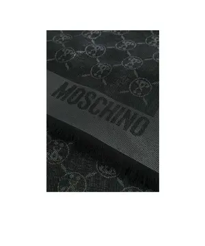 Moschino Letter Pattern Scarf - Black