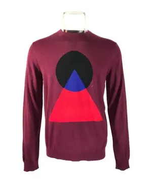 Kenzo Geometric Patterned Round Neck Sweater