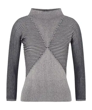 Emporio Armani Striped High Neck Jumper