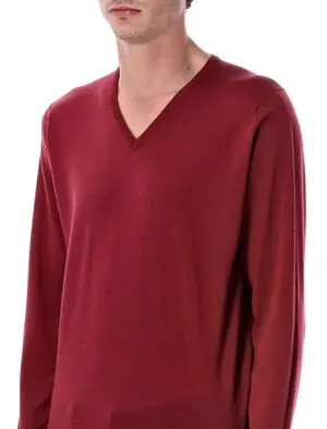 John Smedley Long Sleeve V-neck Sweater