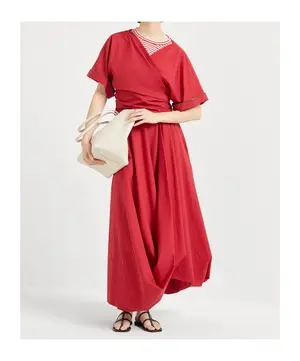Brunello Cucinelli Draped Bubble-hem Skirt - Red