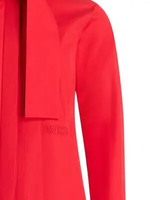 PATOU Shawl Collar Embroidered Logo Shirt - Red