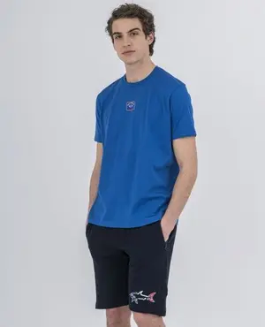 Paul & Shark T-shirt With Round Neck And Short Sleeves - Blue
