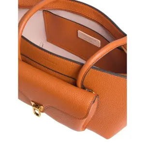 COCCINELLE Logo Printed Shoulder Bag With Detachable Pocket - Brown