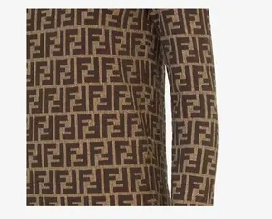 Fendi Monogrammed Long-sleeve Dress