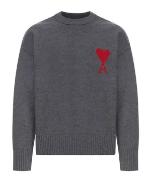 AMI Paris De Coeur Crewneck Jumper - No