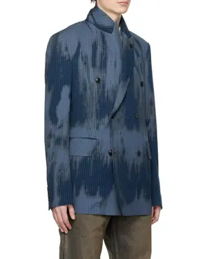 Amiri Faded Doubled-breasted Blazer - Black