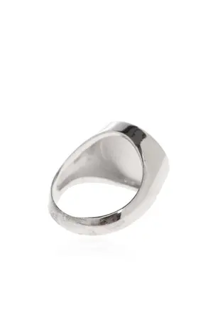 Dolce & Gabbana Tone Logo Ring With Stone Detail