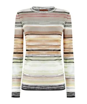 MISSONI Missoni Striped Flame Crewneck Jumper