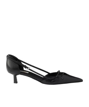 Prada Pointed Toe Strappy Pumps - Black