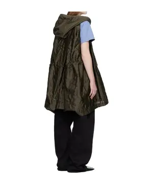 Sacai Quilted Hooded Vest - Khaki