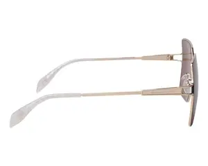 Alexander McQueen Oversized Logo Sunglasses - Brown