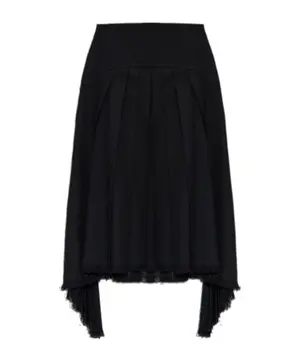 JIL SANDER Asymmetrical Pleated Midi Skirt