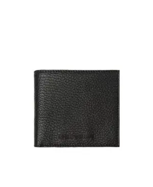 Emporio Armani Logo Detailed Bi-fold Wallet - Black