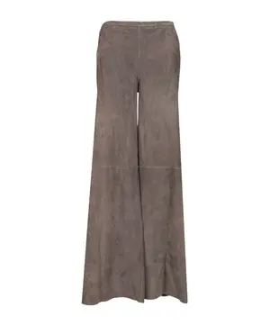 FORTE_FORTE Suede Wide Leg Trousers