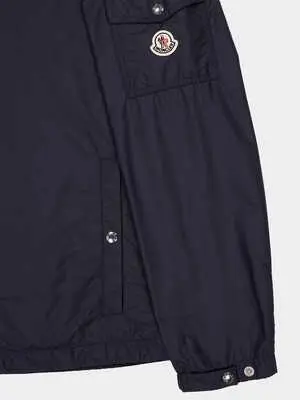 Moncler Etiache Hooded Zip-up Rain Jacket - Navy Blue